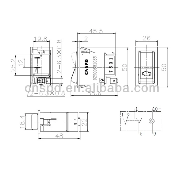 Edc Truck Switch For Truck,Rocker Switch For Man,Merchedes-benz - Buy ...