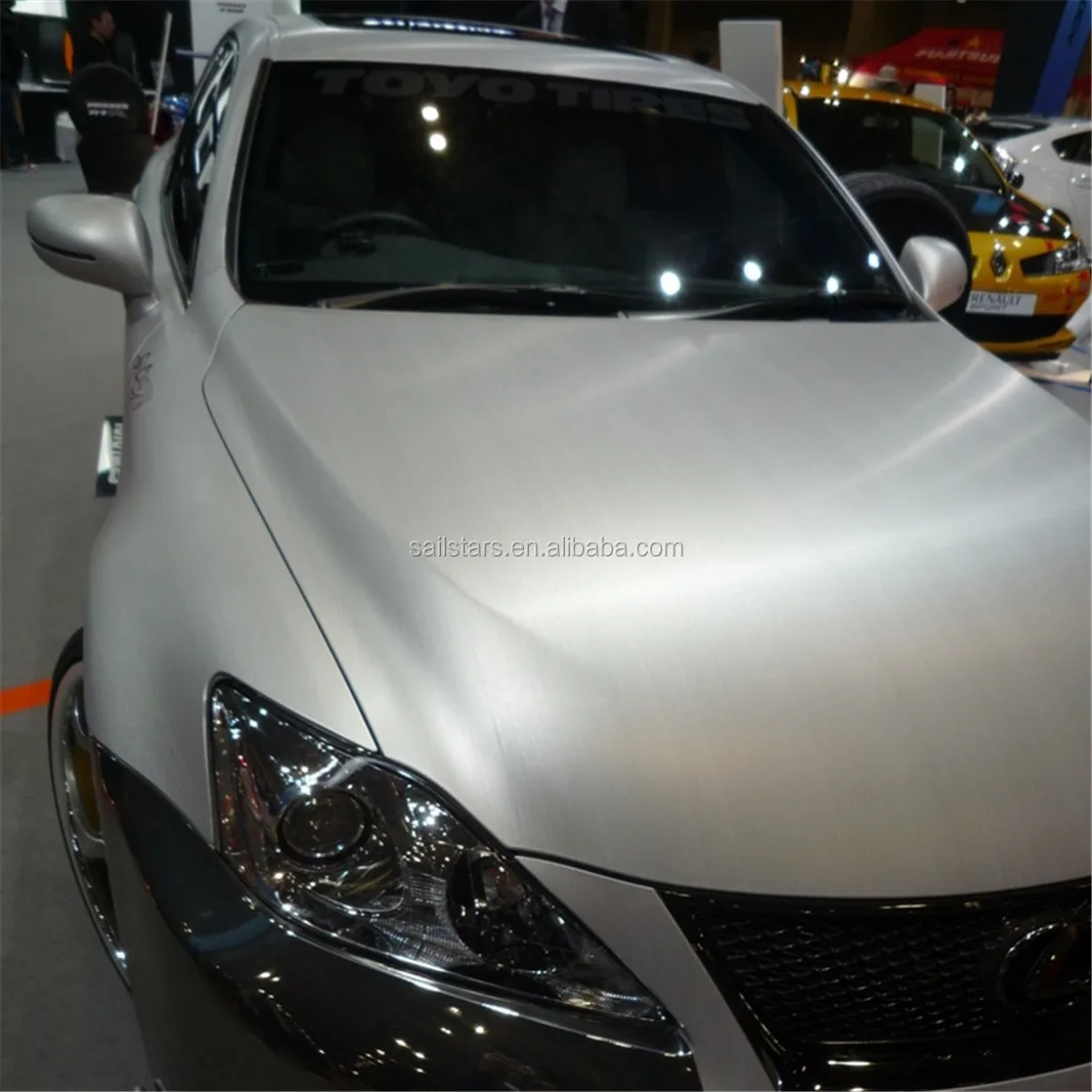 Brushed Silver Car Vinyl Wrap - Durable & Stylish Protection