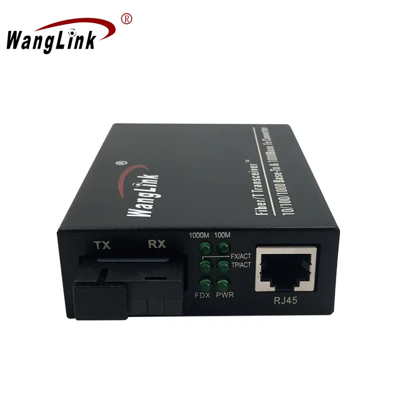 Wanglink 1000mbps 1 Fiber 1 Ethernet Port Fiber Media Converter ...