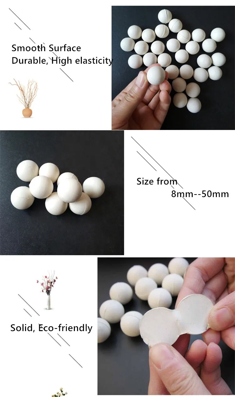 High Bouncy 8mm 10mm 15mm 18mm 20mm Solid Rubber Ball For Vibrating ...