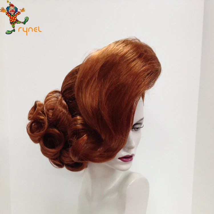 Red Bouffant 60s Wig Halloween Party Wig - Buy Red Bouffant,60s Wig ...