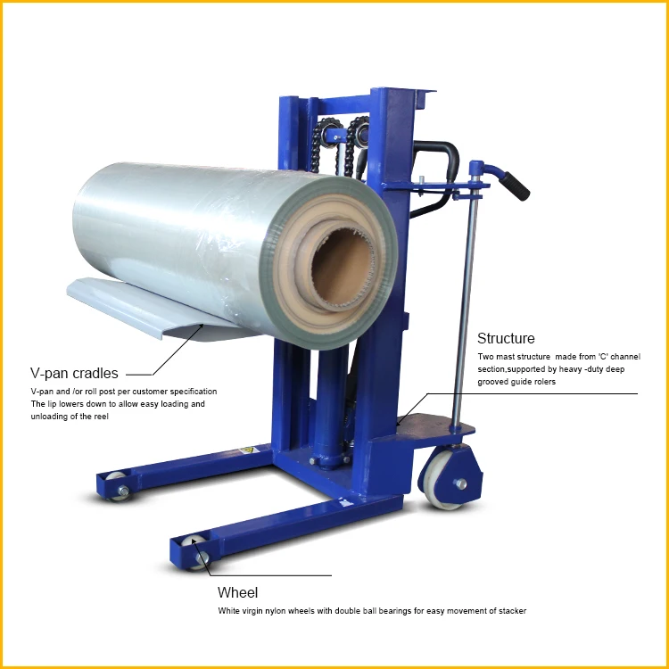 Sinolift Cty1000-m700 Manual Hydraulic Roll Lifter Paper Roll Lifter ...