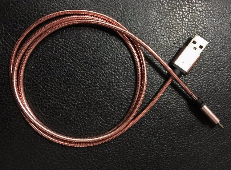 Luxury Metal Stainless Steel Spring Elastic Fast Charging Usb Charger ...
