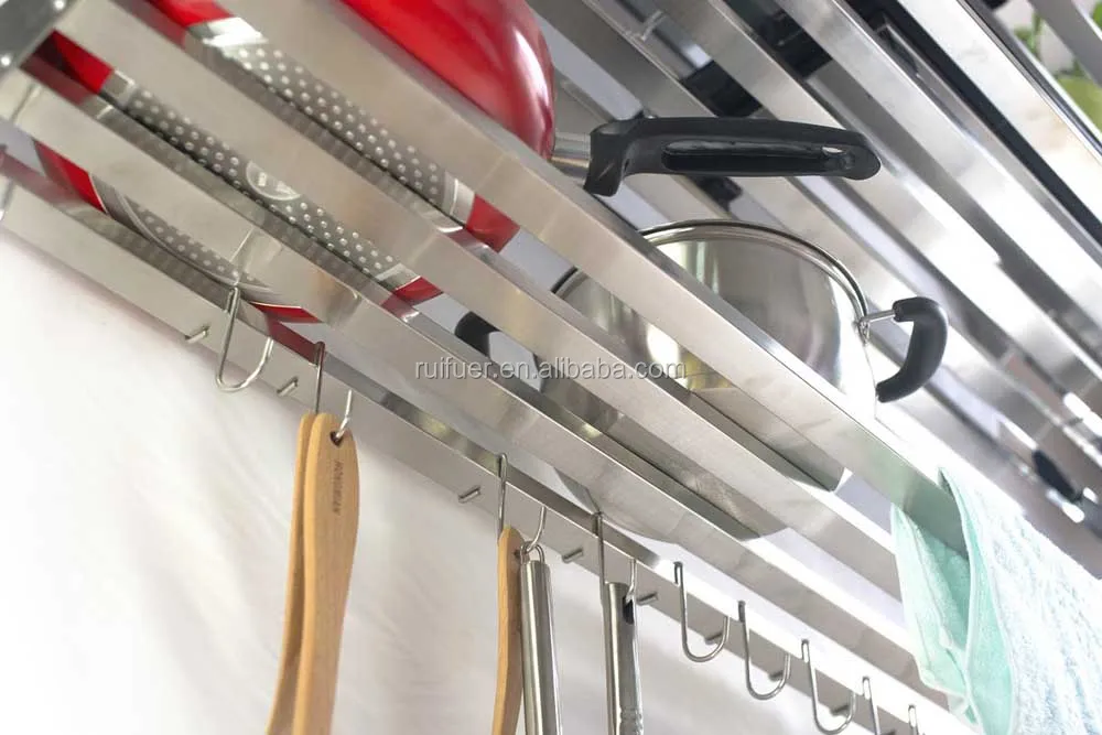 Stainless Steel Kitchen Wall Shelves - Durable & Versatile