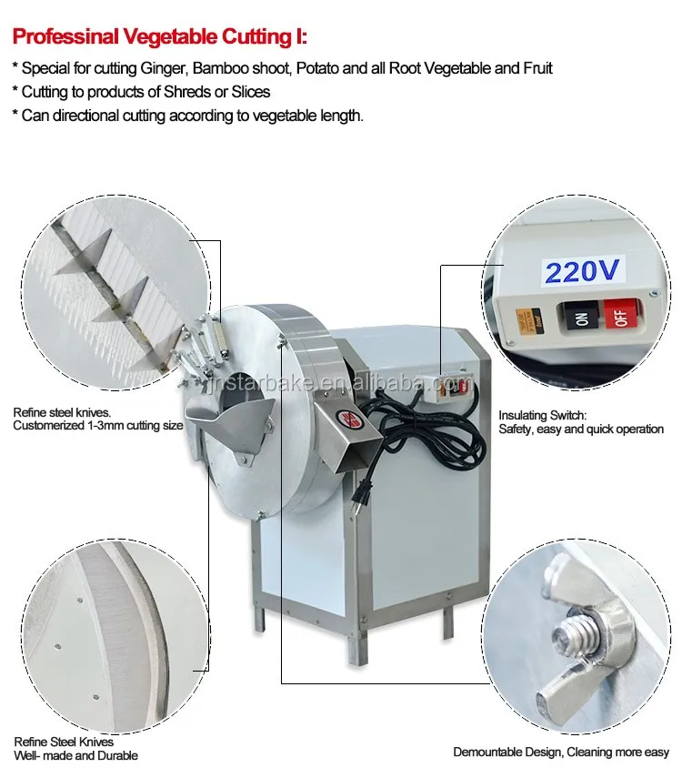 Industrial Ginger Shredder Shredding Machine Ginger Slicing Machine ...