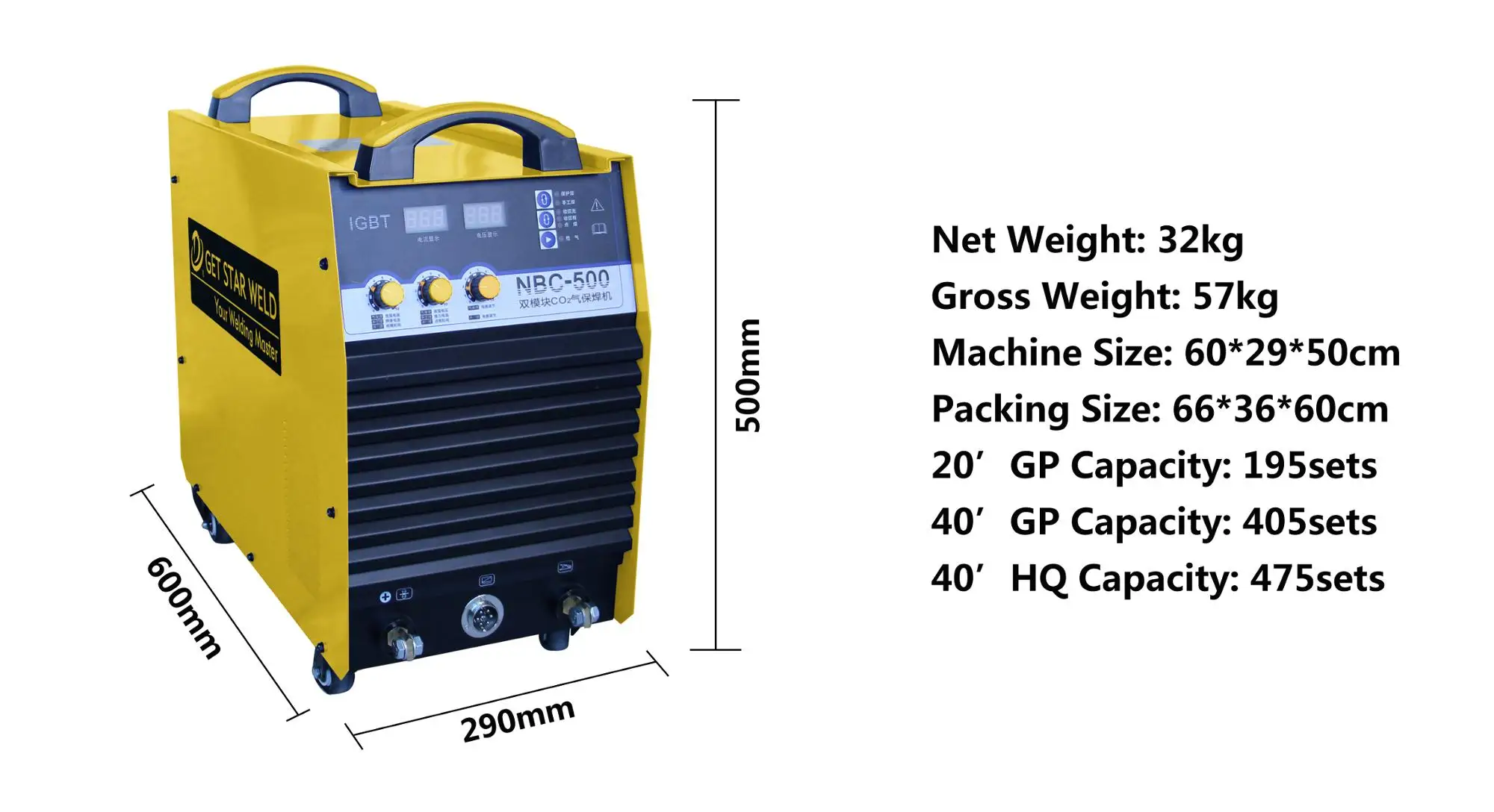 NBC-500F IGBT Modules Inverter MIG/MAG Welding Machine