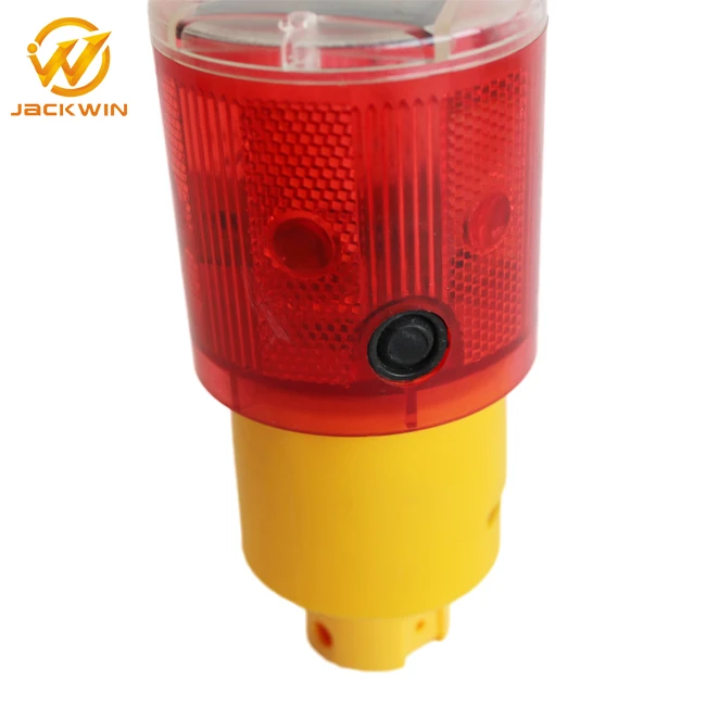 High Visibility Red Solar Powered Flashing Traffic Cone Led Safety ...