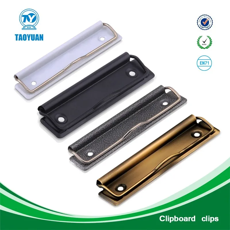 70/100/110/120mm Metal Clipboard Clip With Rubber Corner And Hanger ...