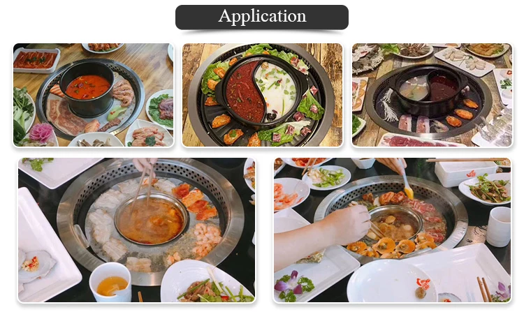Commercial Korean Korean Hot Pot Restaurant Table Top Electric Bbq ...