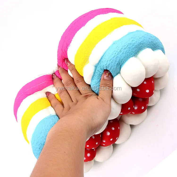 High Quality Super Big Size Jumbo Squishy Round Colorful Cake For Kids ...