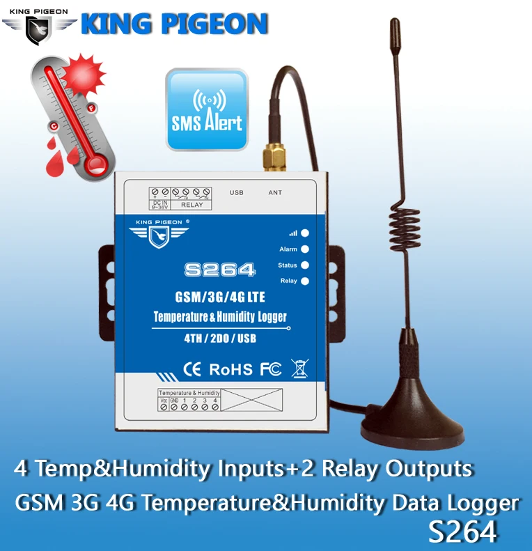 Gsm 3g 4g Data Logger With Temperature And Humidity Alarm Controller ...