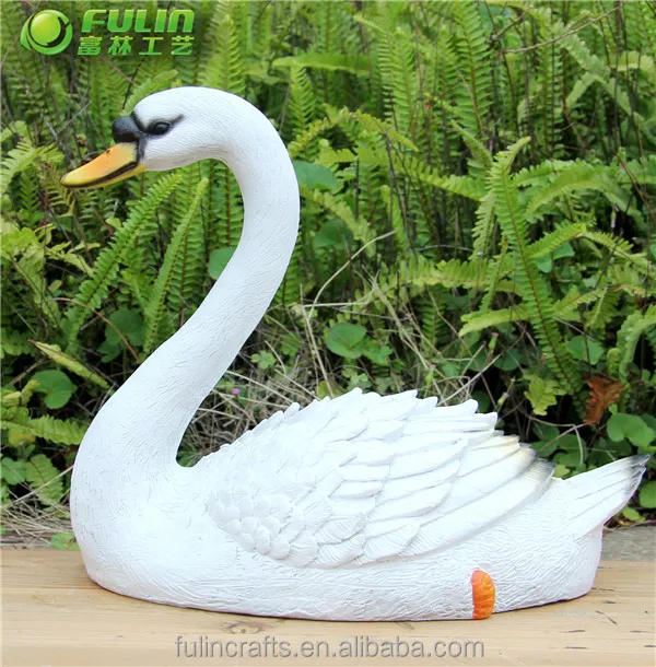 14.6" Resin Swan Figurine " Swan In The Pool " - Buy Resin Swan ...
