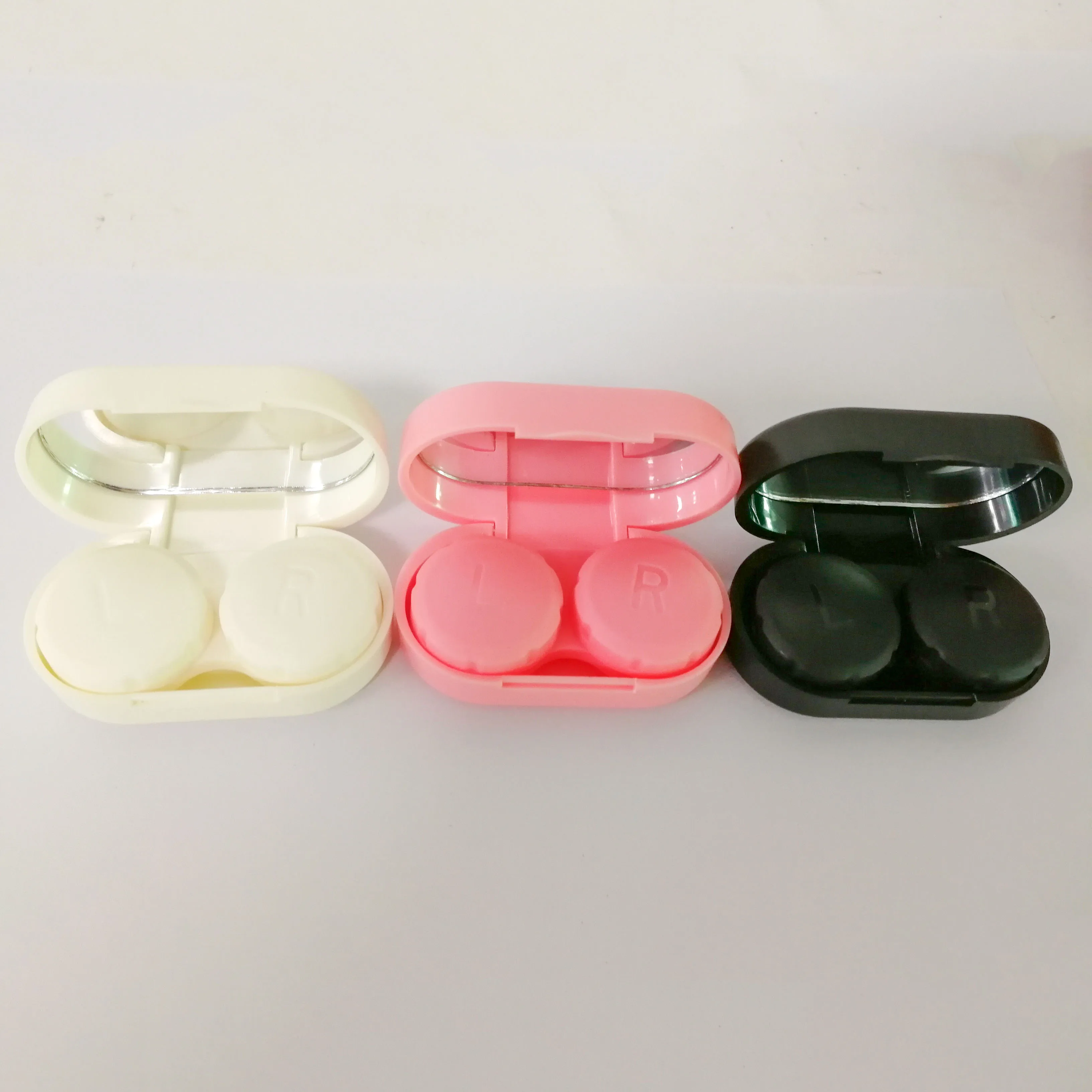 Colored Contact Lens case Mini Cute Contact Lens case with Mirror ...