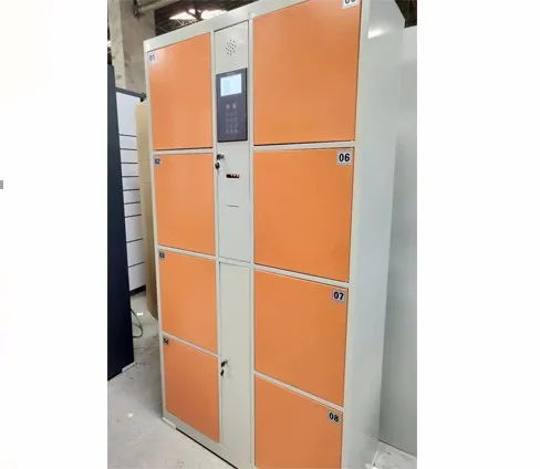 8 Door barcode system electronic assembled steel supermarket storage ...