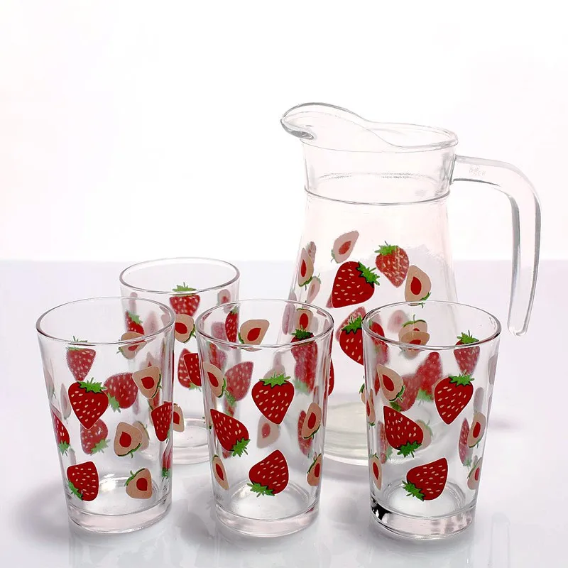 7pcs Drinking Jug And Tumbler Glass Drinking Set/glass Water Jug Set ...