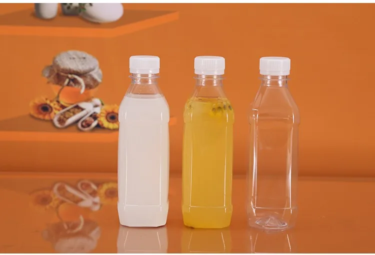 350ml 12oz Disposable Milk Tea Juice Beverage Water Square Packaging