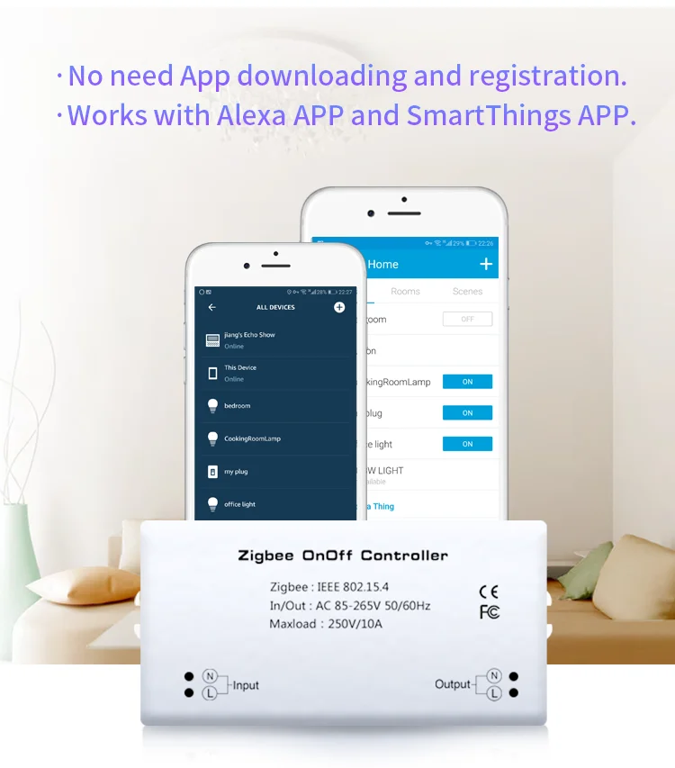 2019 new smart home automation 110-240V electrical zigbee switch works ...