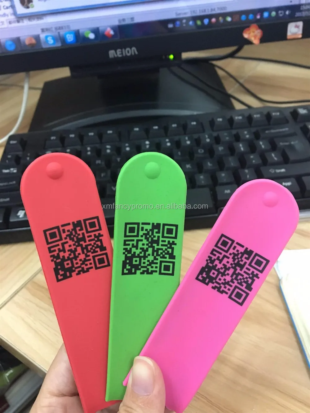 Promotional Custom Logo Qr Code Silicone Bracelet Printed Qr Scanning ...