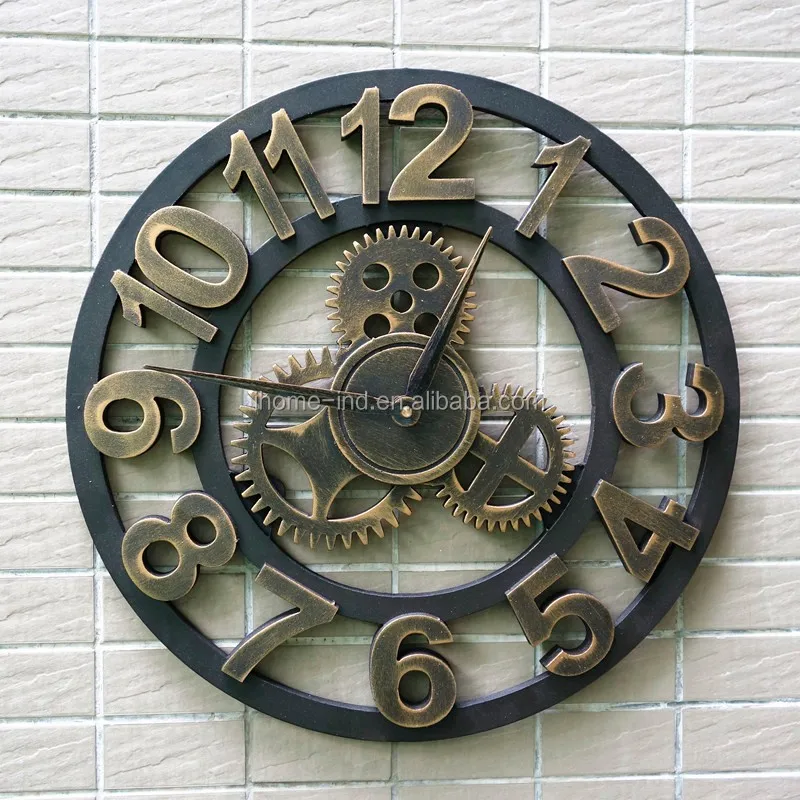Reloj De Pared Con Engranaje Mecánico Importada,Relojes Retro Vintage ...
