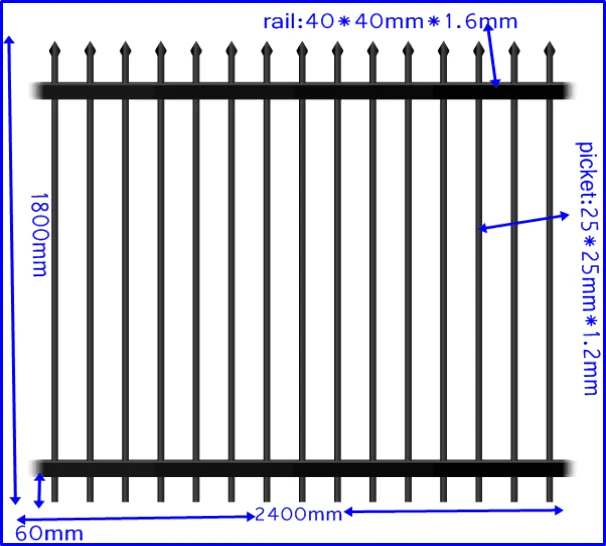 Iron Bar Fence For Garden/security Fence For Sale /design For Steel ...
