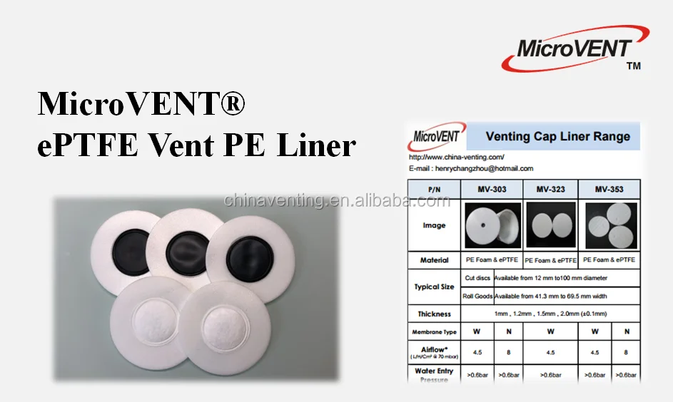 Packaging Vents Hdpe Bottle Airflow Waterproof Pe Cap Liner Vent Seal ...