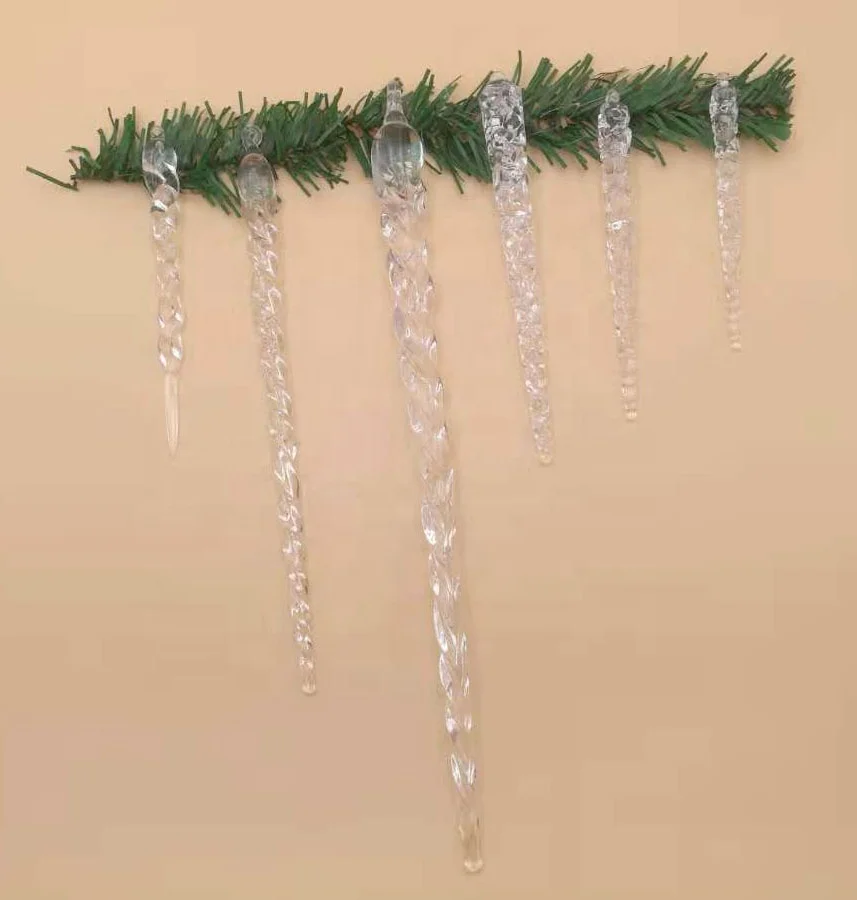 Hanging Icicles Decorations - Acrylic Diamonds for Christmas