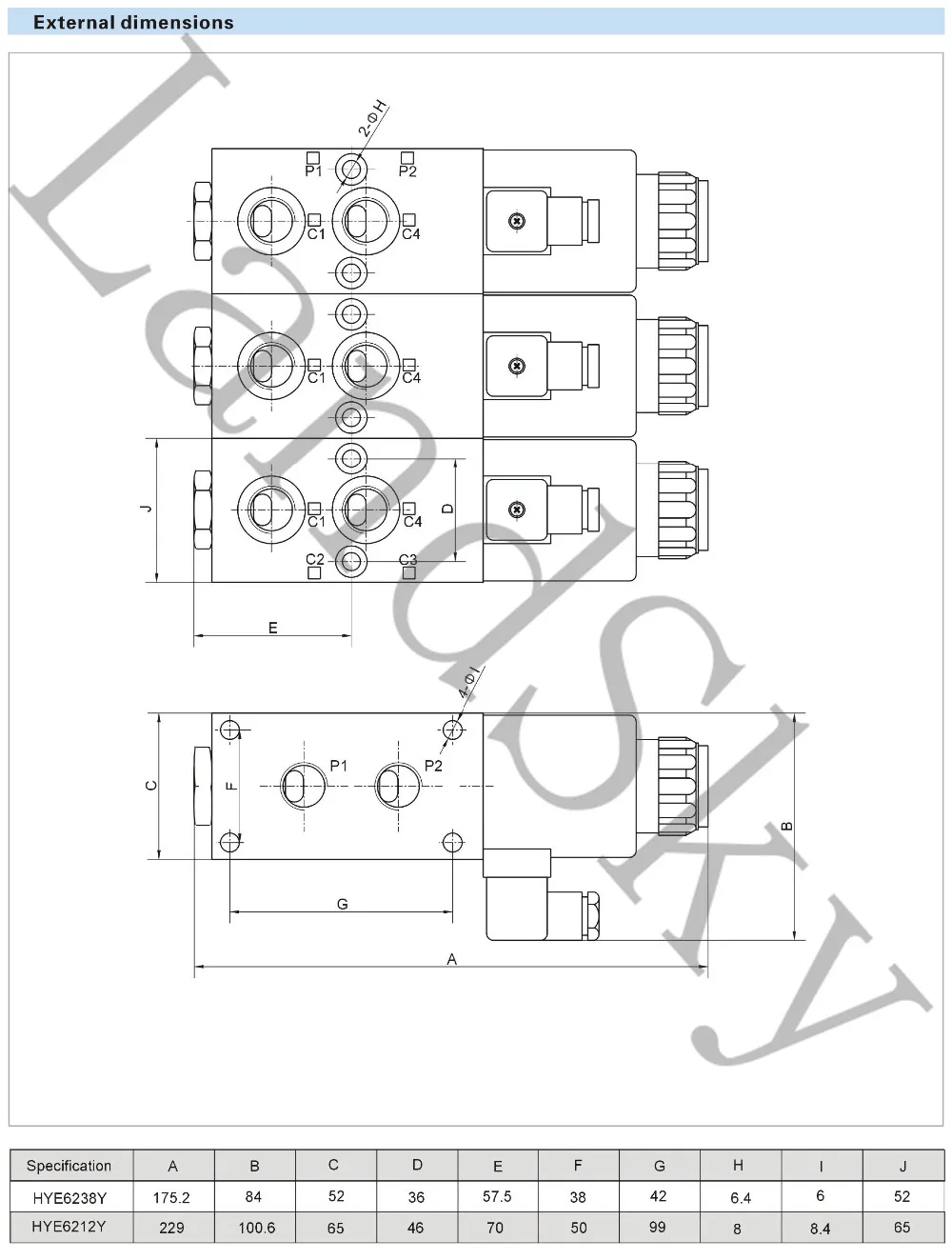 6 Way Hydraulic Solenoid Selector Valve12 Volt Hydraulic Selector Valve ...