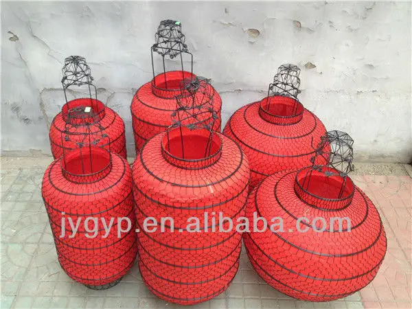 Hand Held Craft Red Chinese Lanterns Metal Lanterns Festival Decor ...