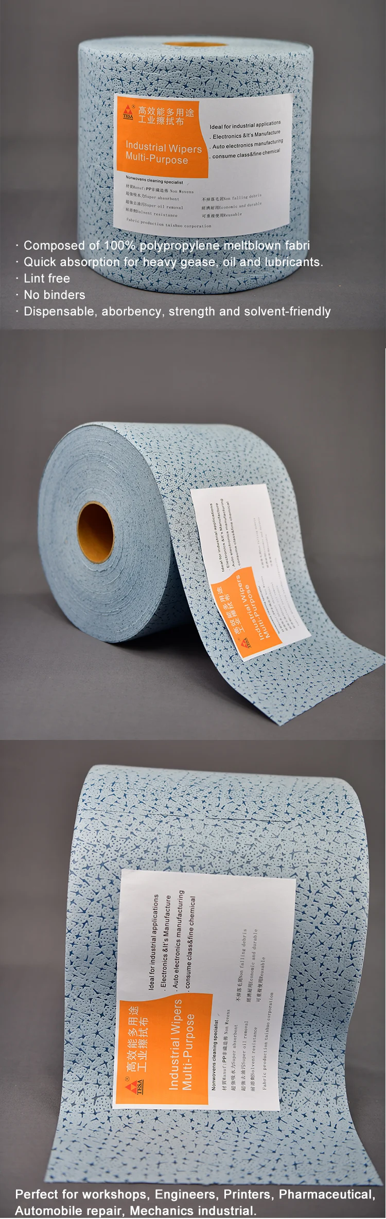 Premium Exceptionally Cleanroom Wiping Paper Roll 30x38cm White ...