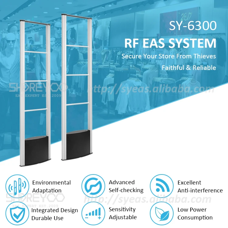 Aluminum Alloy 8.2mhz Eas Rf Security Protection Alarm System Anti ...