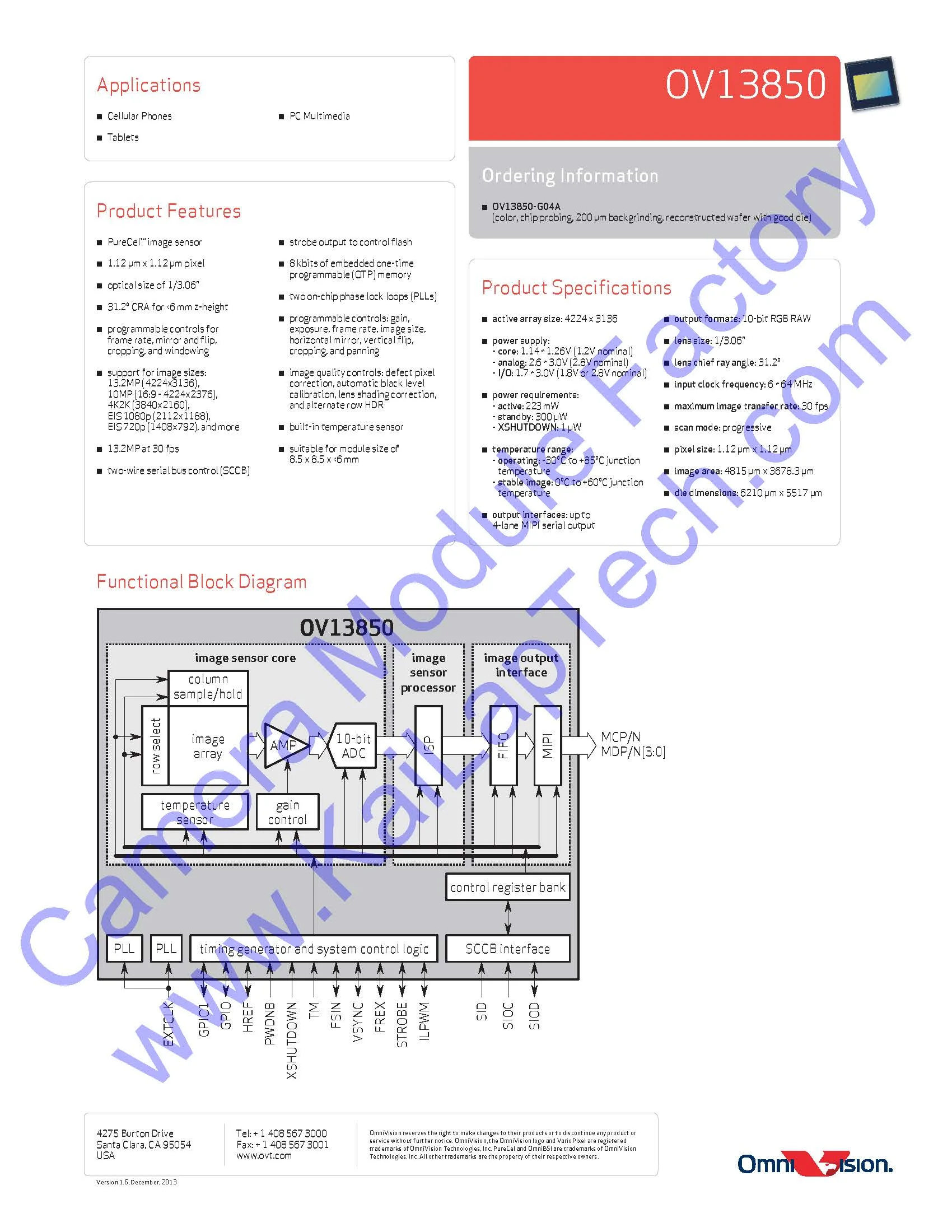 Ov10640 Ov16825 Ov16850 Ov16880 Ov13860 Ov13853 Ov13850 Ov10823 Vo8865 ...