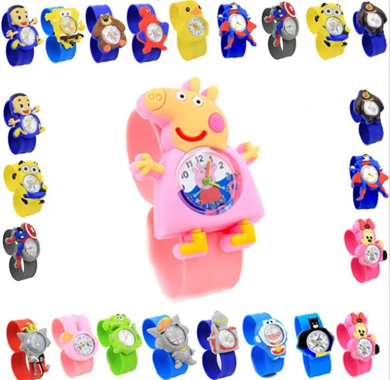 Promotional Waterproof Kids Slap Silicone Band Watches Slap Wrist Watch ...