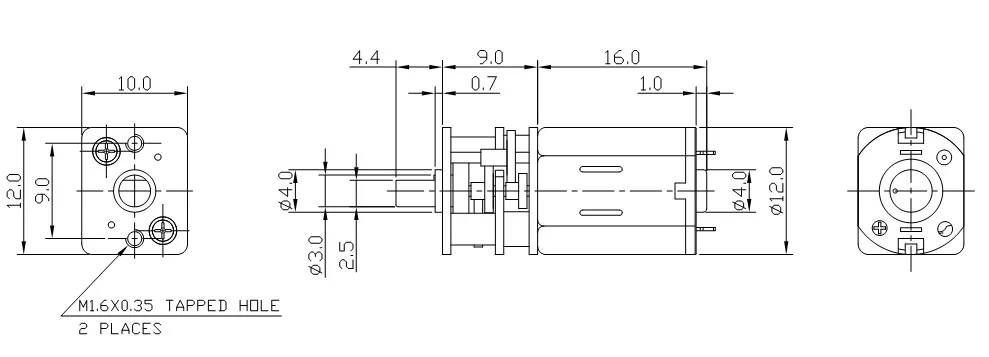 N20 12mm Brushed DC Geared Motor for Door Locks & 3D Printers