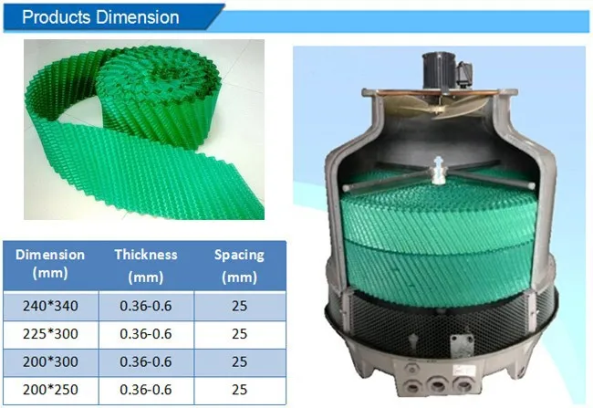 Air Cooling Tower Fins Material for Round Cooling Tower