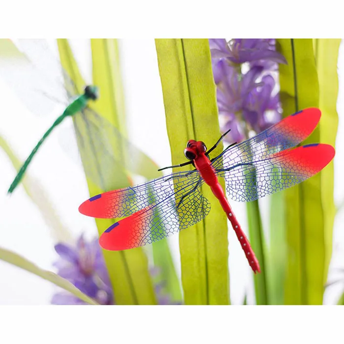 12cm Plastic Artificial Realistic Fake Simulated Dragonfly For Garden ...