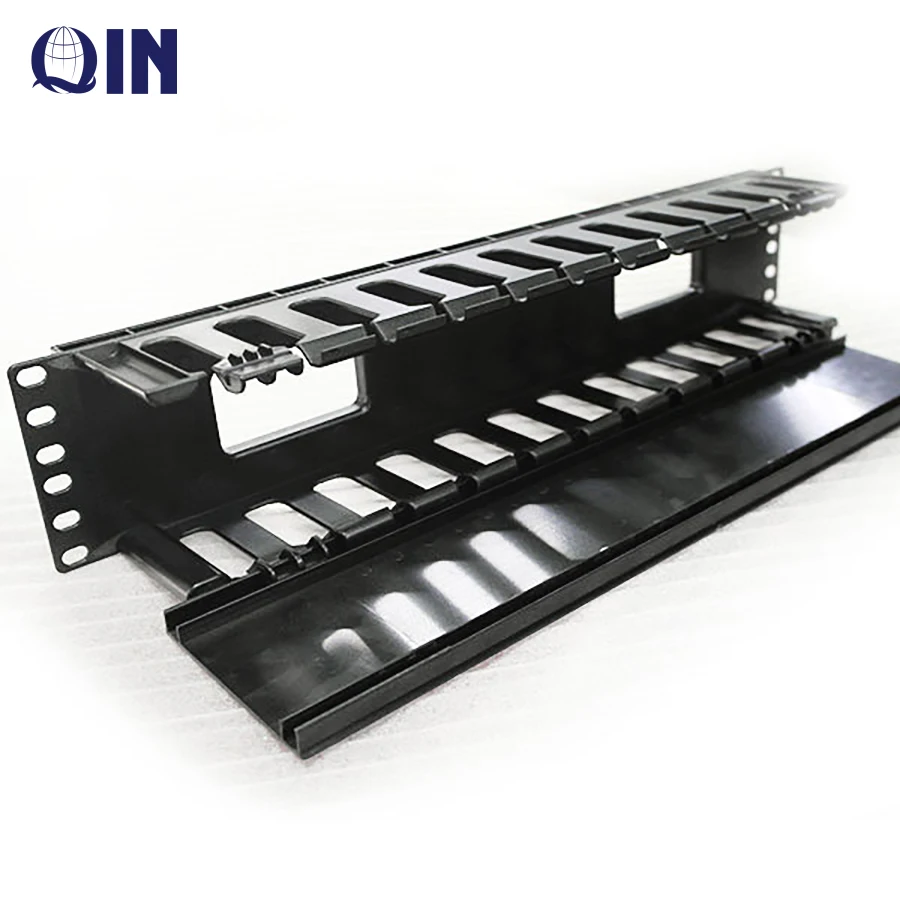 Horizontal plastic/metal Cable Management/1U 19" cable organizer ...