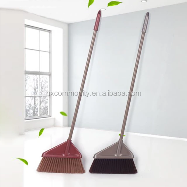 Plastic Cleaning Broom with Stainless Steel Rod - Wholesale