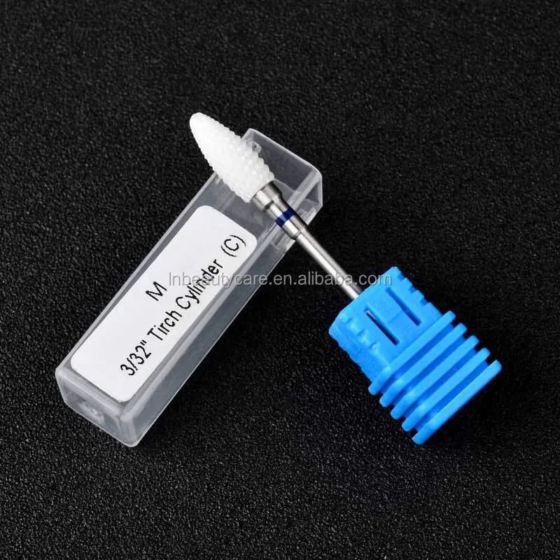 Two-step Tirch Cylinder Nail Drill Bit Ceramic Nail Drill Bit Nail ...
