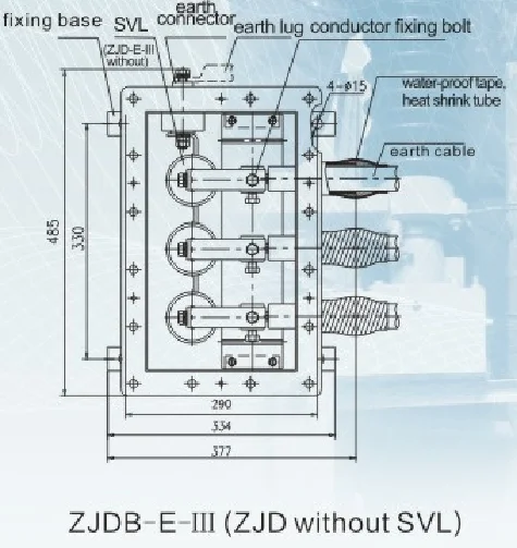 66kV/110kV/132kV/220kV grounding box, cable link box without SVL ...