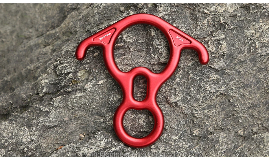 XINDA 50kn Rescue Figure 8 Descender for Rappelling & Mountaineering