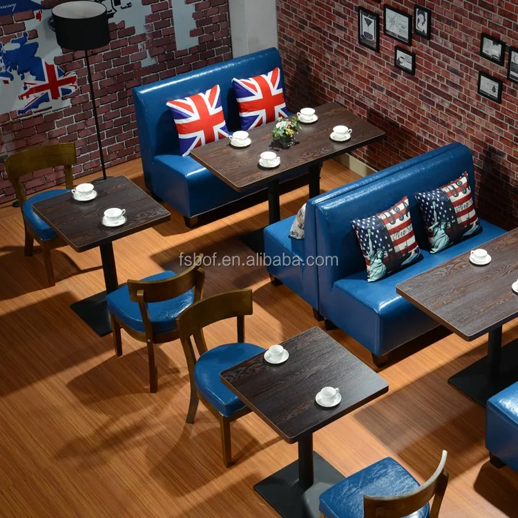 Fast Food Round Dining Table Furniture Restaurant Booths Lounge Bar ...