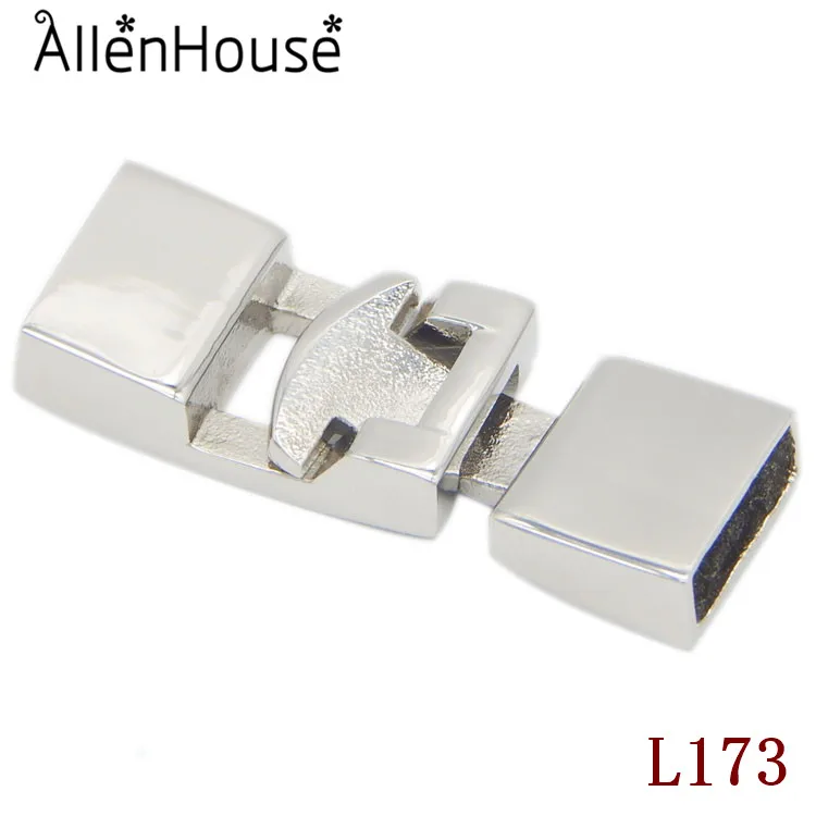 2018 New Design 10x3mm/14x4mm Stainless Steel Leather Buckle Closure ...