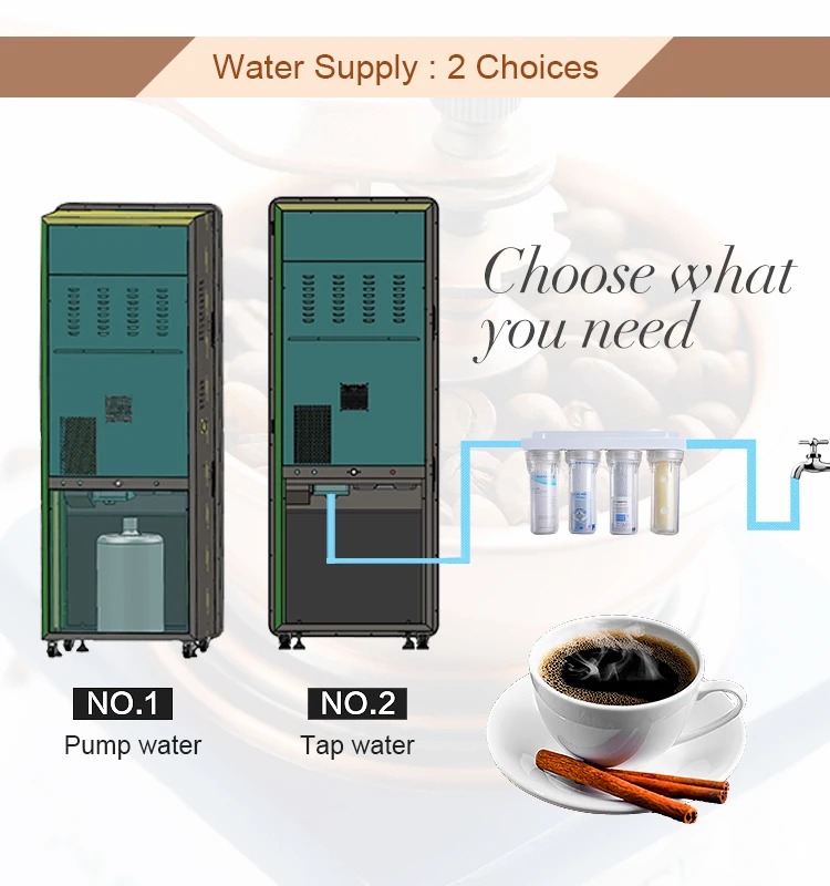 Commercial Automatic Bubble Tea Instant Coffee Vending Machine 10 ...