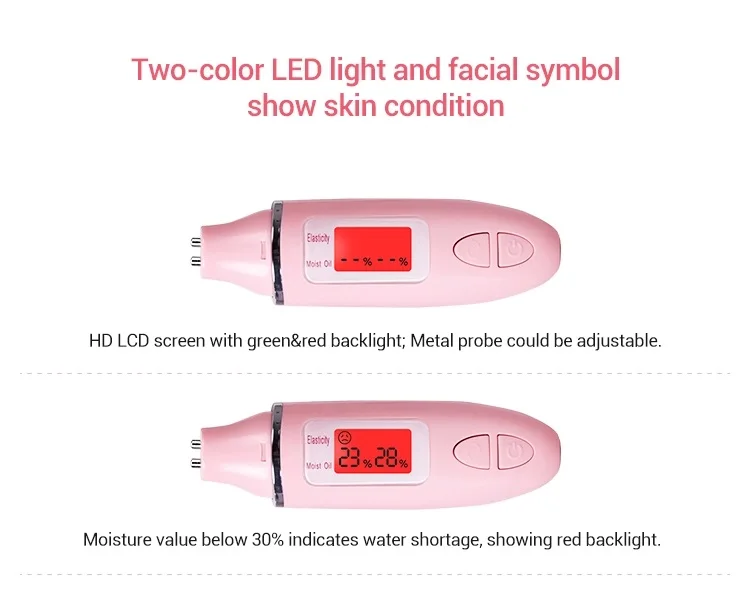 Screen Face Oil Secretion Skin Hydration Tester Digital Water Test Skin ...