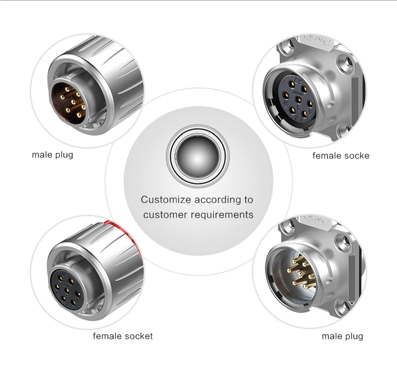 Electrical 7 Pin Bulkhead Connector 7 Pin Waterproof Wire Connectors ...
