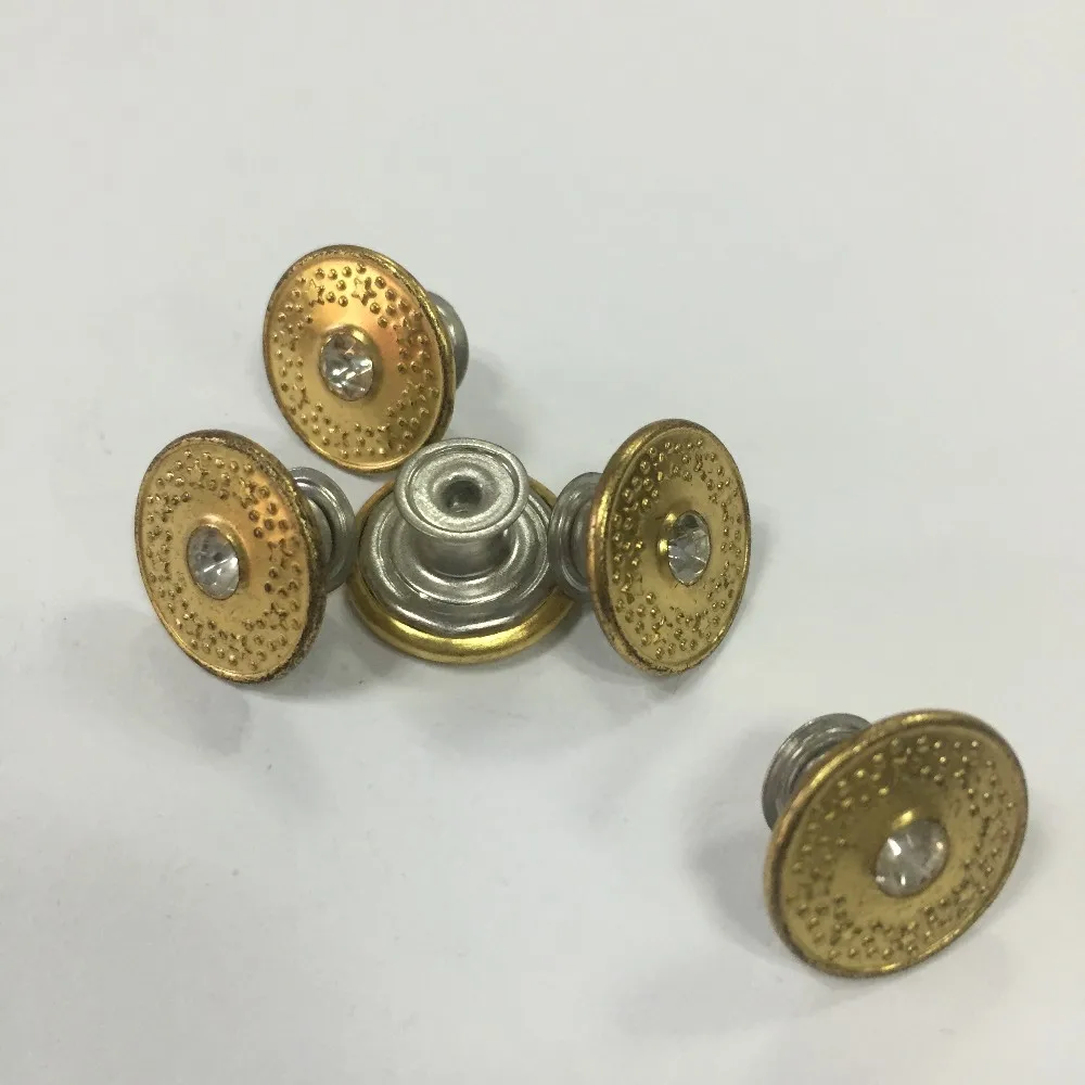 Fashion Metal Alloy Cheap Jeans Button Gold Diamond Button For Jeans ...