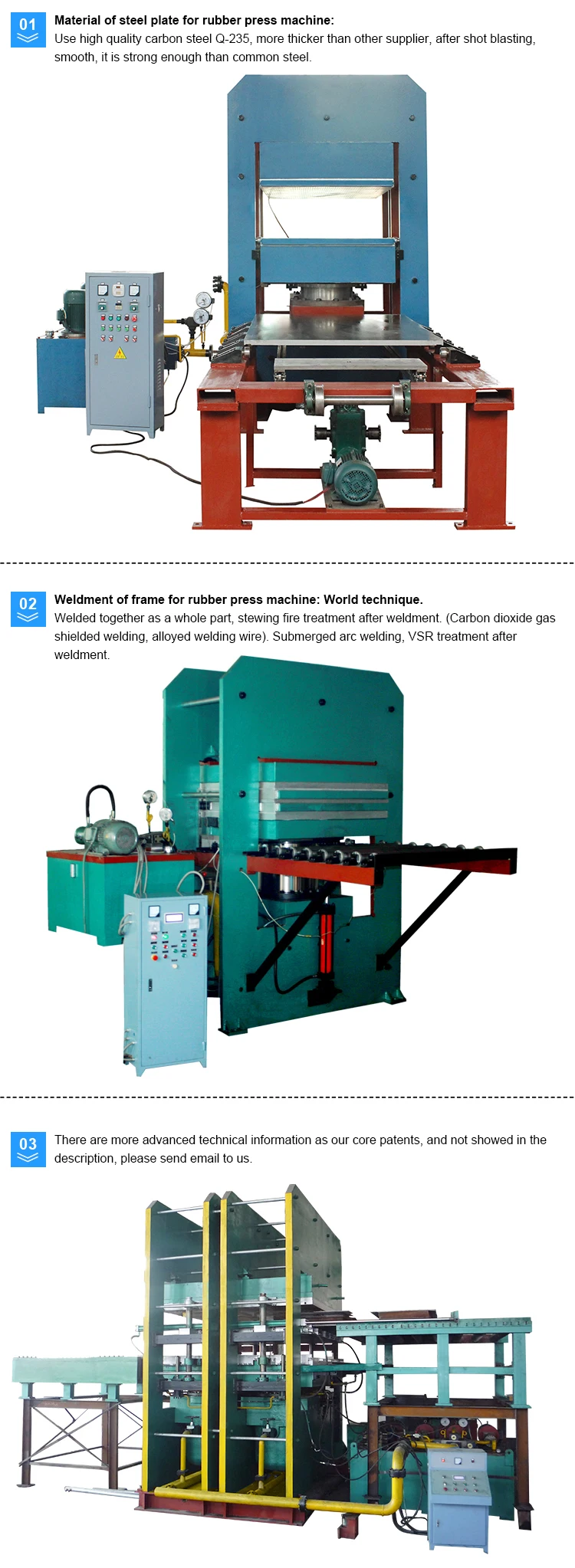 Platen Type Vulcanizing Machine for Making Rubber Carpet