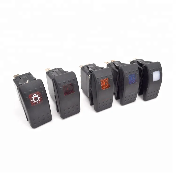 Illuminated Rocker Spst Car Switch Labels Van Dash Boat Marine Led On ...