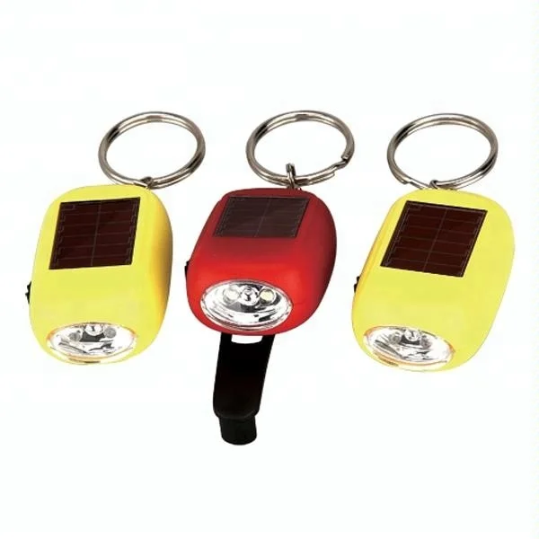 Mini Hand Dynamo Led Solar Flashlight Keychain Finder Hand Crank ...