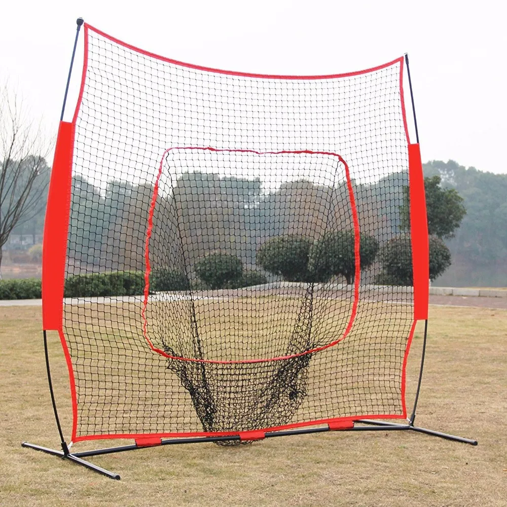 7'*7' Baseball Softball Practice Net Hitting Batting Training Net W ...
